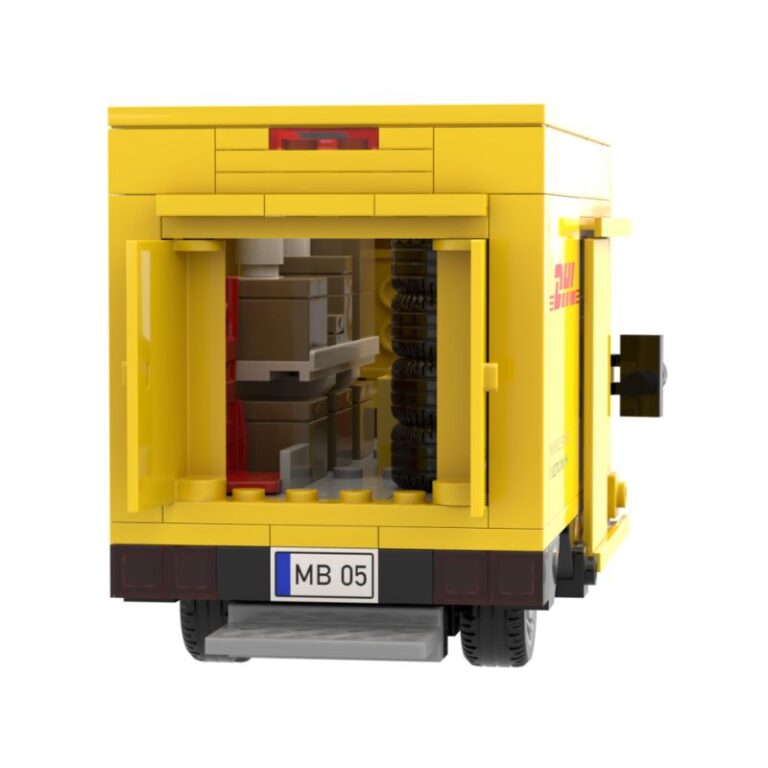 MyBrickZ DHL Truck der Deutschen Post mit Rollcontainer